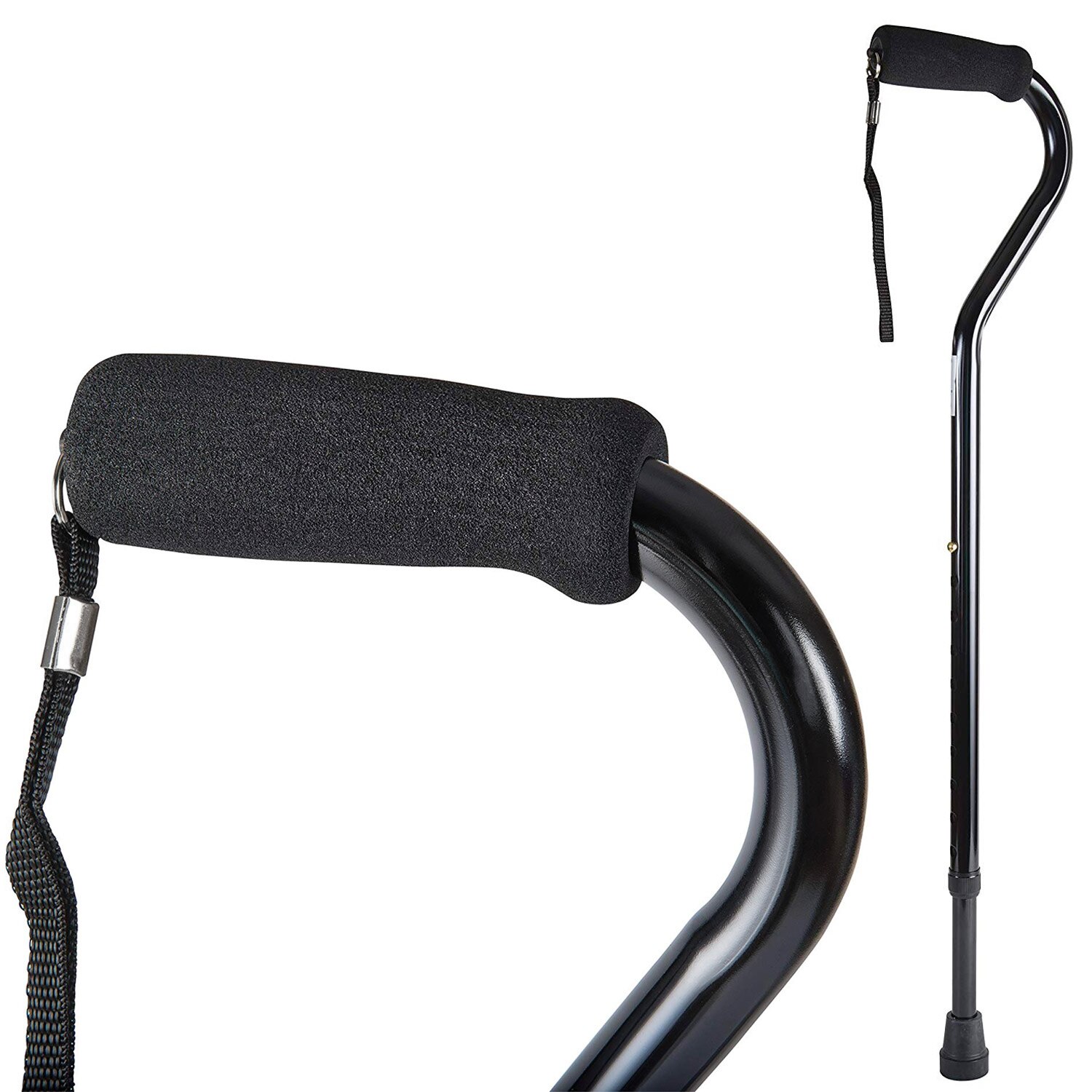 Adjustable Designer Walking Cane Offset Handle