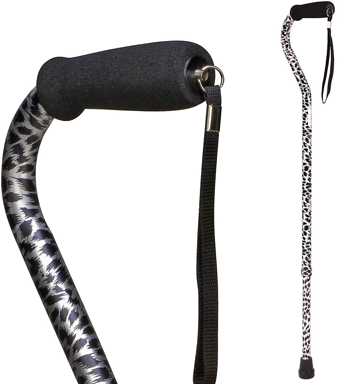 Adjustable Designer Walking Cane Offset Handle