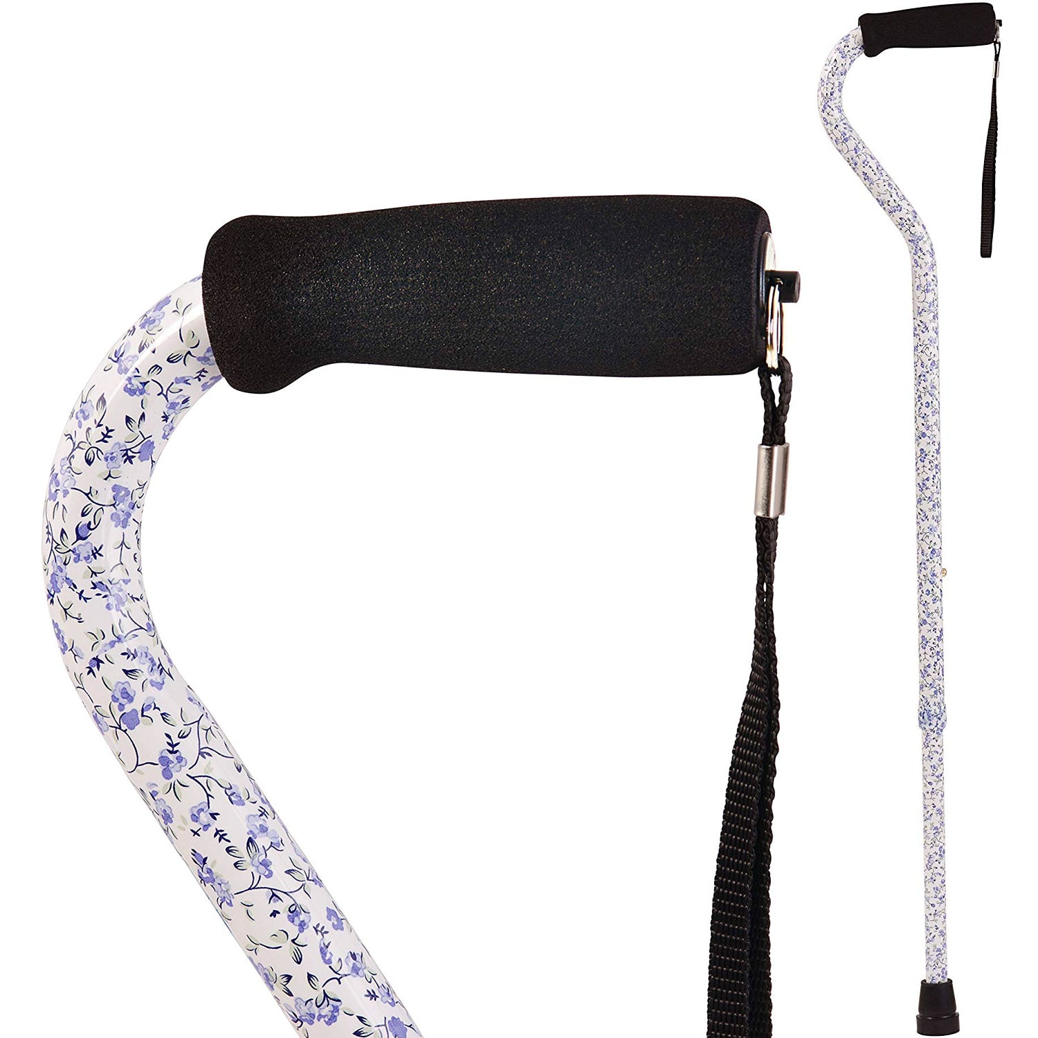 Adjustable Designer Walking Cane Offset Handle