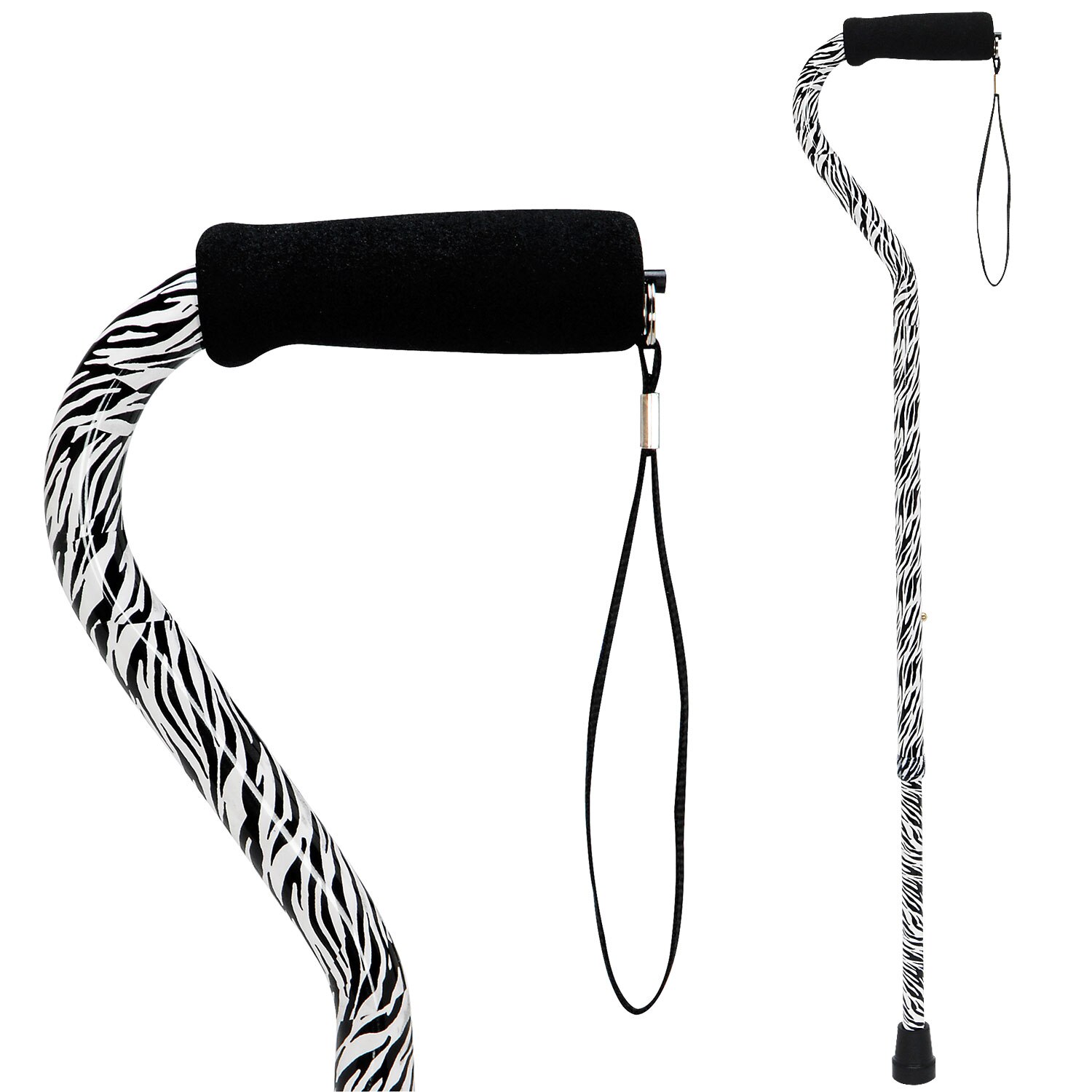 Adjustable Designer Walking Cane Offset Handle