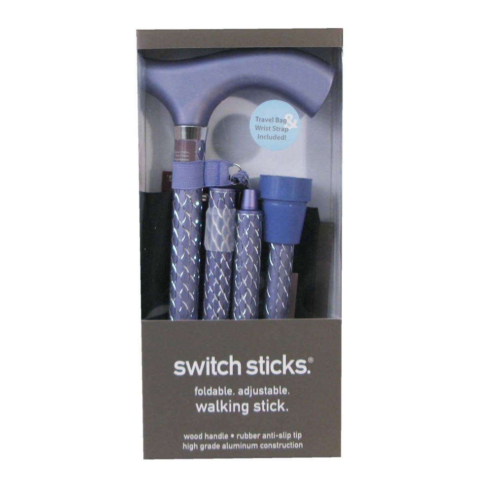 Switch Sticks Engraved Folding Walking Stick